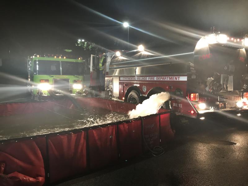 Tanker drill with Verplanck FD - Continental Village Fire Department
